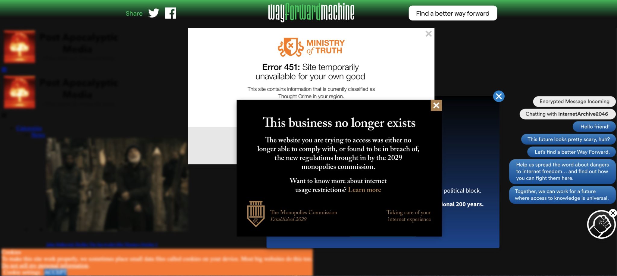 Internet Archive Creates Deeply Dystopian Wayforward Machine